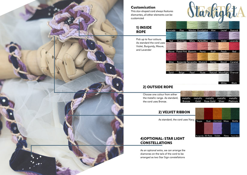 Starlight design- Wedding Handfasting Cord by Ceotha
