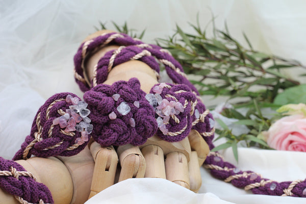 Crystal Cotton Bloom Handfasting Cord - Ceotha