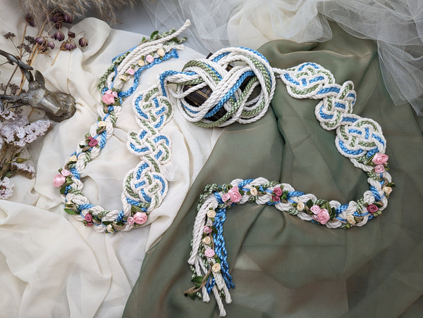 Wild Rose Infinity Tie - Spring- Handfasting Cord- Ceotha